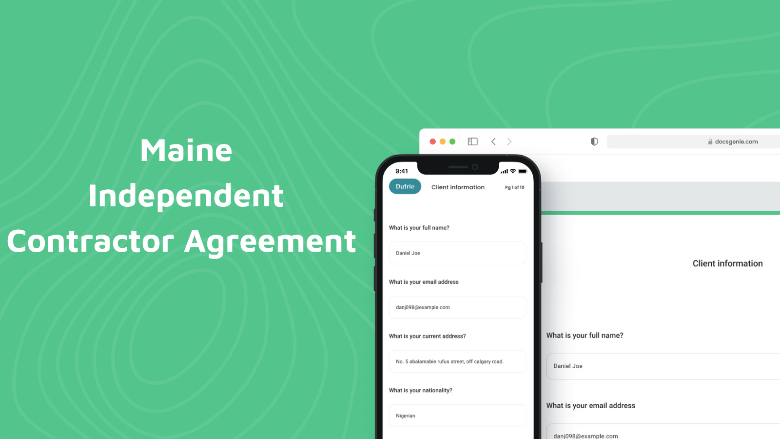 Free Maine Independent Contractor Agreement Template - DocsGenie